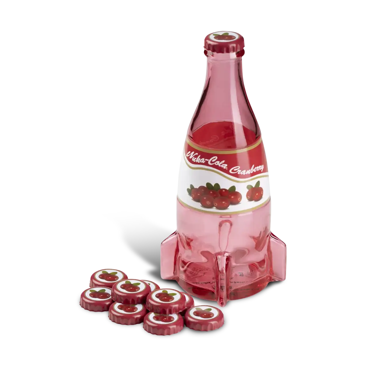 Fallout Nuka-Cola Cranberry Glass Bottle & Caps | Game Legends